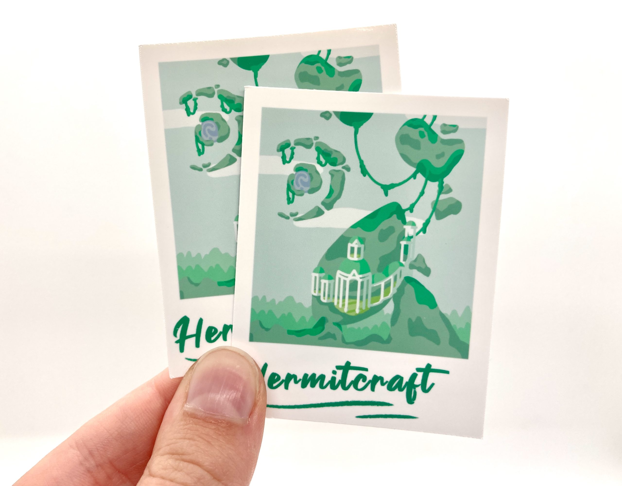 Grian's Base Hermitcraft Polaroid Vinyl Sticker - Winterstar Art