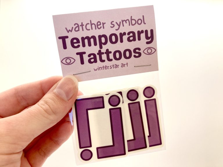 Watcher Symbol Temporary Tattoo (3 Pack) - Winterstar Art